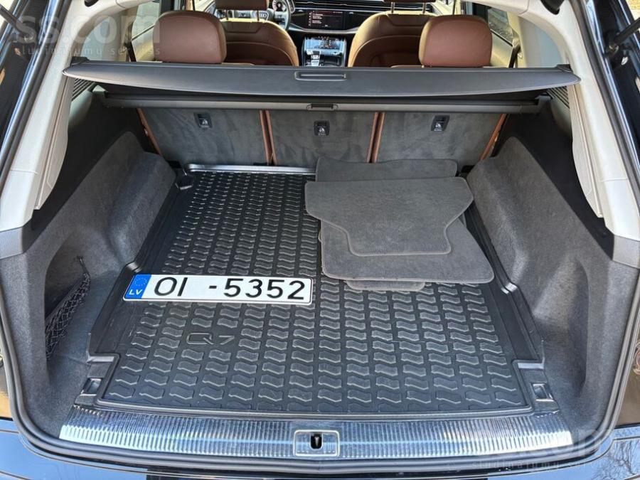 Black Audi Q7 2021 in Riga, with an engine capacity of 3.00 L and mileage of 92 thousand km for 39950 €, photo 26 on AUTOMOTO.COM.LV