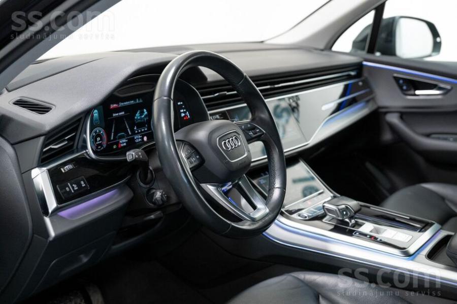 Black Audi Q7 2021 in Riga, with an engine capacity of 3.00 L and mileage of 77 thousand km for 42500 €, photo 11 on AUTOMOTO.COM.LV