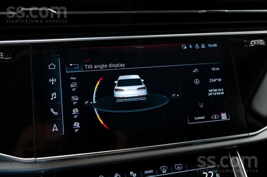 Black Audi Q7 2021 in Riga, with an engine capacity of 3.00 L and mileage of 77 thousand km for 42500 €, photo 22 on AUTOMOTO.COM.LV