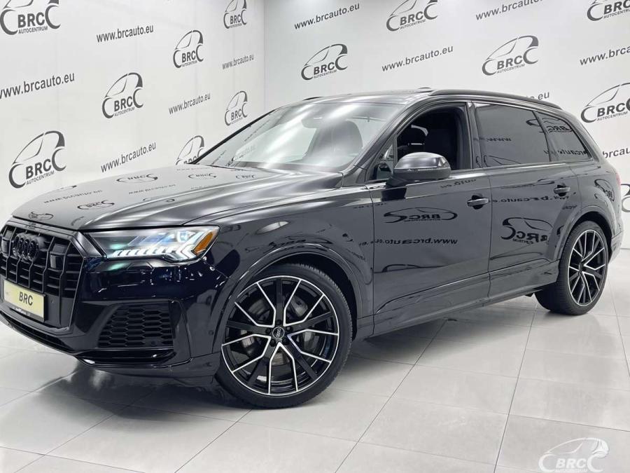 Black Audi Q7 2021 in Vilnius, with an engine capacity of 3.00 L and mileage of 86 thousand km for 37900 €, photo 1 on AUTOMOTO.COM.LV