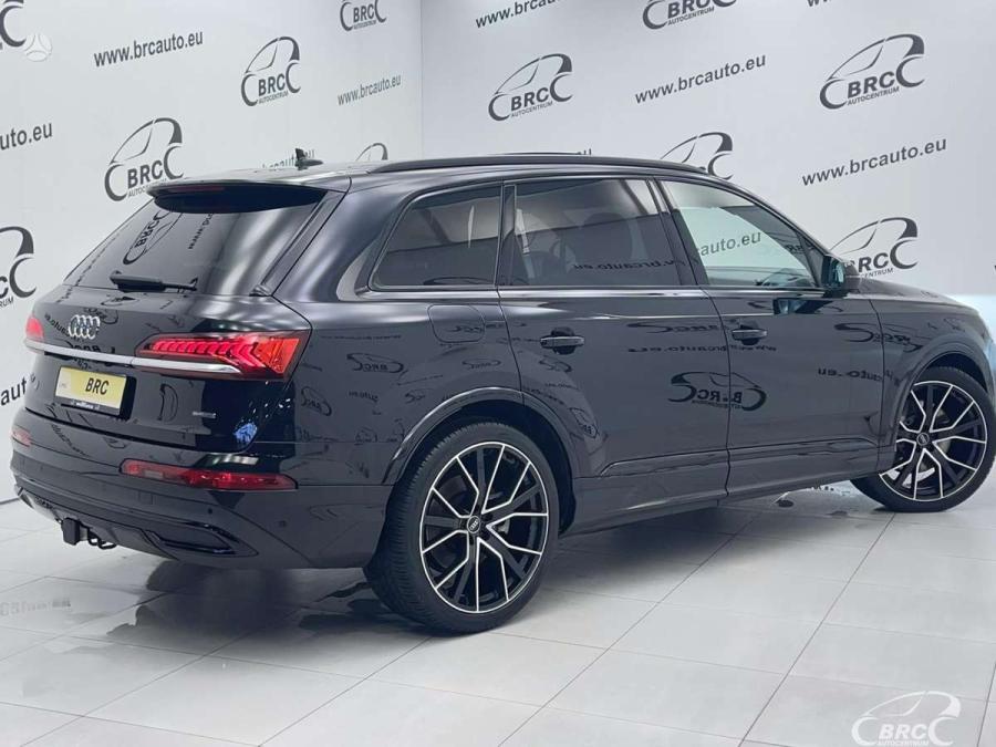 Black Audi Q7 2021 in Vilnius, with an engine capacity of 3.00 L and mileage of 86 thousand km for 37900 €, photo 4 on AUTOMOTO.COM.LV