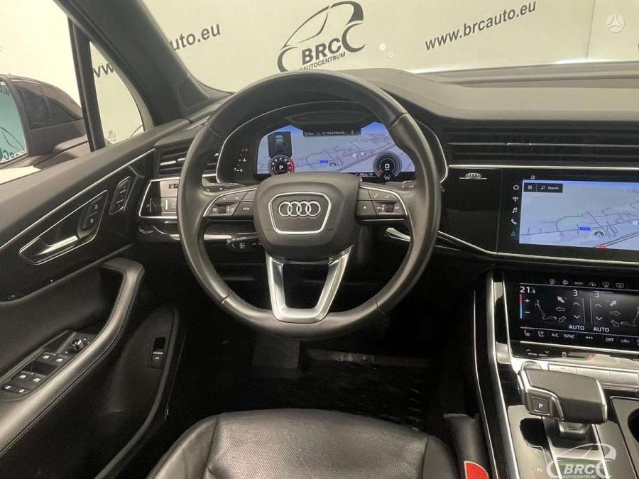 Black Audi Q7 2021 in Vilnius, with an engine capacity of 3.00 L and mileage of 86 thousand km for 37900 €, photo 19 on AUTOMOTO.COM.LV
