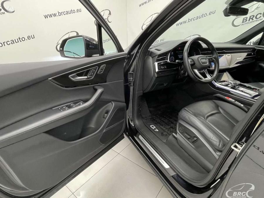 Black Audi Q7 2021 in Vilnius, with an engine capacity of 3.00 L and mileage of 86 thousand km for 37900 €, photo 24 on AUTOMOTO.COM.LV