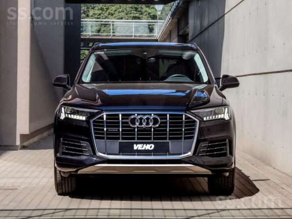 Black Audi Q7 2021 in Riga, with an engine capacity of 3.00 L and mileage of 60 thousand km for 39000 €, photo 2 on AUTOMOTO.COM.LV