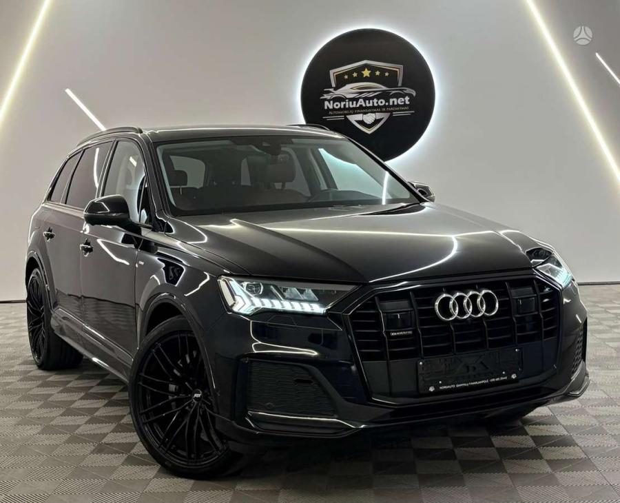 Melns Audi Q7 2021 Marijampole, ar dzinēja tilpumu 2.97 L un nobraukumu 151 tūkst. km par 42750 €, foto 1 vietnē AUTOMOTO.COM.LV