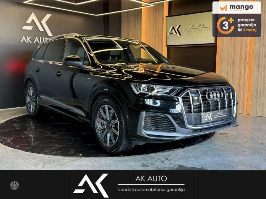 Black Audi Q7 2022 in Kaunas, with an engine capacity of 3.00 L and mileage of 91 thousand km for 47990 €, photo 1 on AUTOMOTO.COM.LV