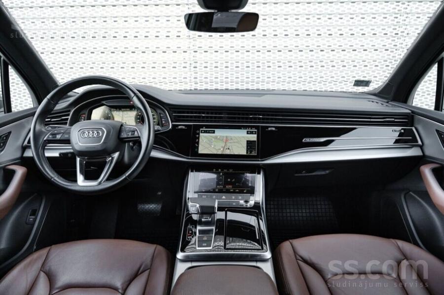 Black Audi Q7 2022 in Riga, with an engine capacity of 3.00 L and mileage of 95 thousand km for 41900 €, photo 7 on AUTOMOTO.COM.LV