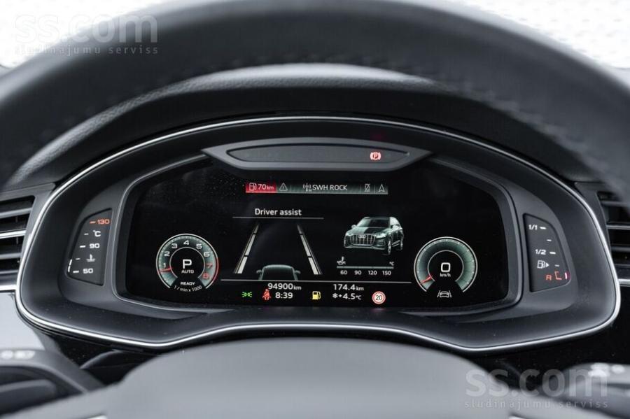 Black Audi Q7 2022 in Riga, with an engine capacity of 3.00 L and mileage of 95 thousand km for 41900 €, photo 12 on AUTOMOTO.COM.LV