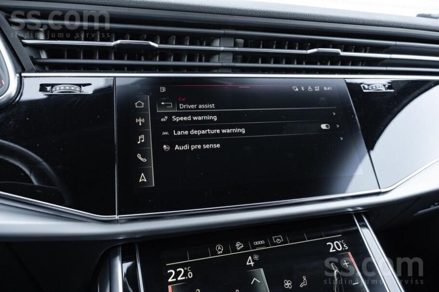 Black Audi Q7 2022 in Riga, with an engine capacity of 3.00 L and mileage of 95 thousand km for 41900 €, photo 20 on AUTOMOTO.COM.LV