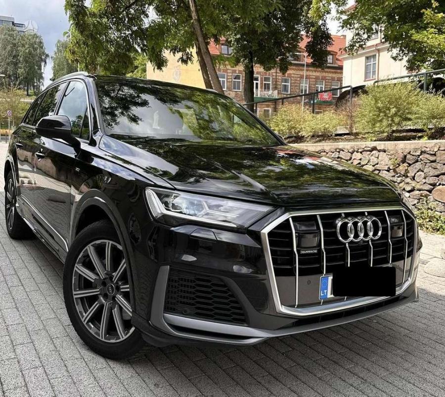 Black Audi Q7 2022 in Vilnius, with an engine capacity of 3.00 L and mileage of 96 thousand km for 46550 €, photo 6 on AUTOMOTO.COM.LV
