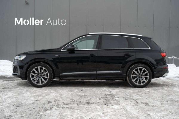 Black Audi Q7 2023 in Vilnius, with an engine capacity of 3.00 L and mileage of 57 thousand km for 48400 €, photo 2 on AUTOMOTO.COM.LV