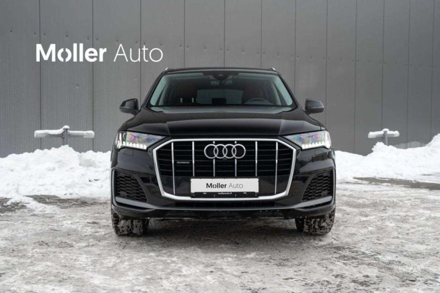 Black Audi Q7 2023 in Vilnius, with an engine capacity of 3.00 L and mileage of 57 thousand km for 48400 €, photo 4 on AUTOMOTO.COM.LV