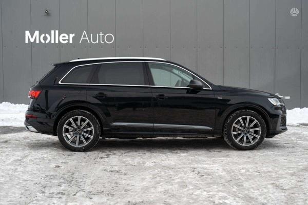 Black Audi Q7 2023 in Vilnius, with an engine capacity of 3.00 L and mileage of 57 thousand km for 48400 €, photo 7 on AUTOMOTO.COM.LV