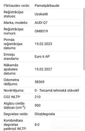 Melns Audi Q7 2023 Rīga, ar dzinēja tilpumu 3.00 L un nobraukumu 90 tūkst. km par 44900 €, foto 29 vietnē AUTOMOTO.COM.LV