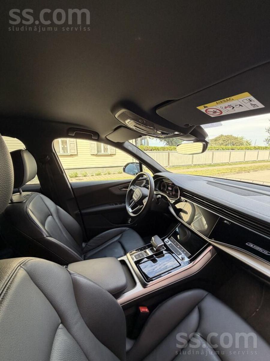 Black Audi Q7 2023 in Riga, with an engine capacity of 3.00 L and mileage of 39 thousand km for 47500 €, photo 8 on AUTOMOTO.COM.LV