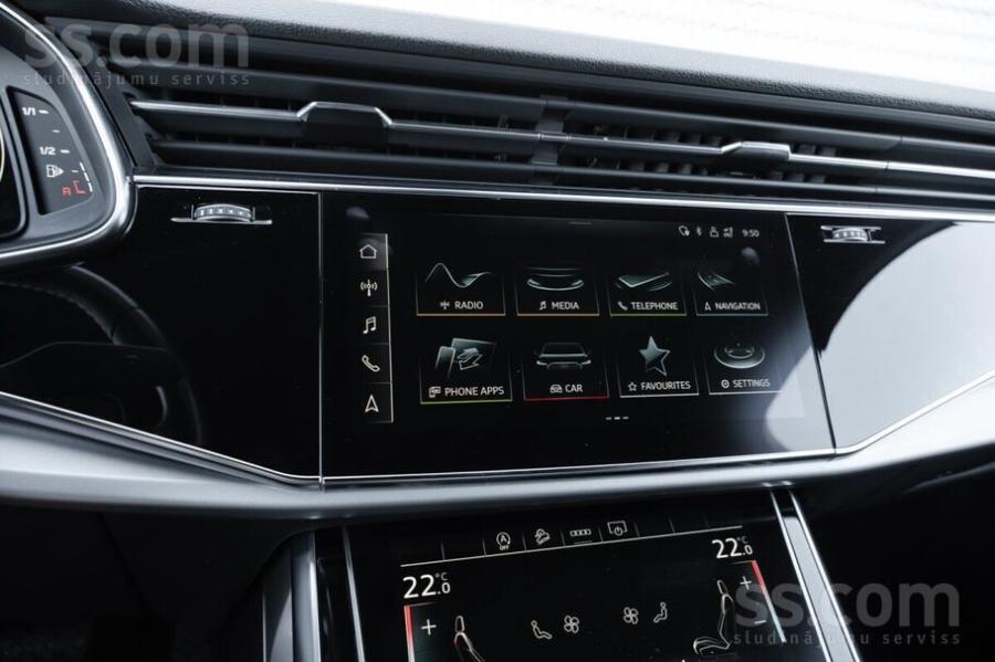 Black Audi Q7 2023 in Riga, with an engine capacity of 3.00 L and mileage of 127 thousand km for 38950 €, photo 20 on AUTOMOTO.COM.LV