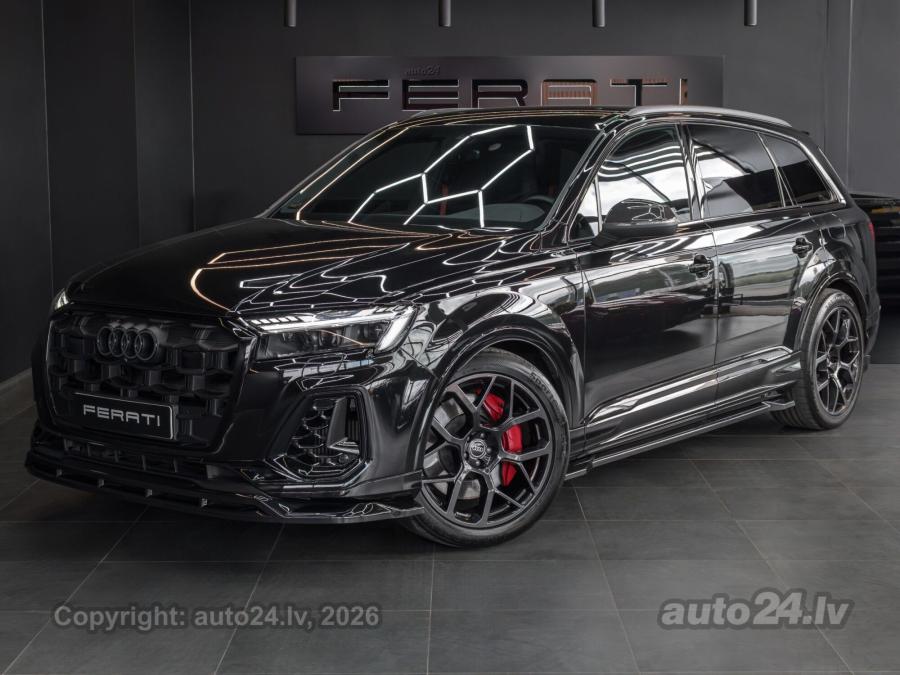 Black Audi Q7 2024 in Tallinn, with an engine capacity of 3.00 L and mileage of 45 thousand km for 96900 €, photo 1 on AUTOMOTO.COM.LV