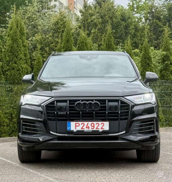Black Audi Q7 2021 in Vilnius, with an engine capacity of 3.00 L and mileage of 87 thousand km for 37750 €, photo 2 on AUTOMOTO.COM.LV