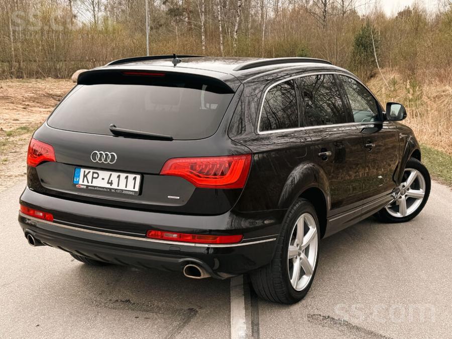 Black Audi Q7 2014 in Tukums, with an engine capacity of 3.00 L and mileage of 309 thousand km for 13490 €, photo 4 on AUTOMOTO.COM.LV