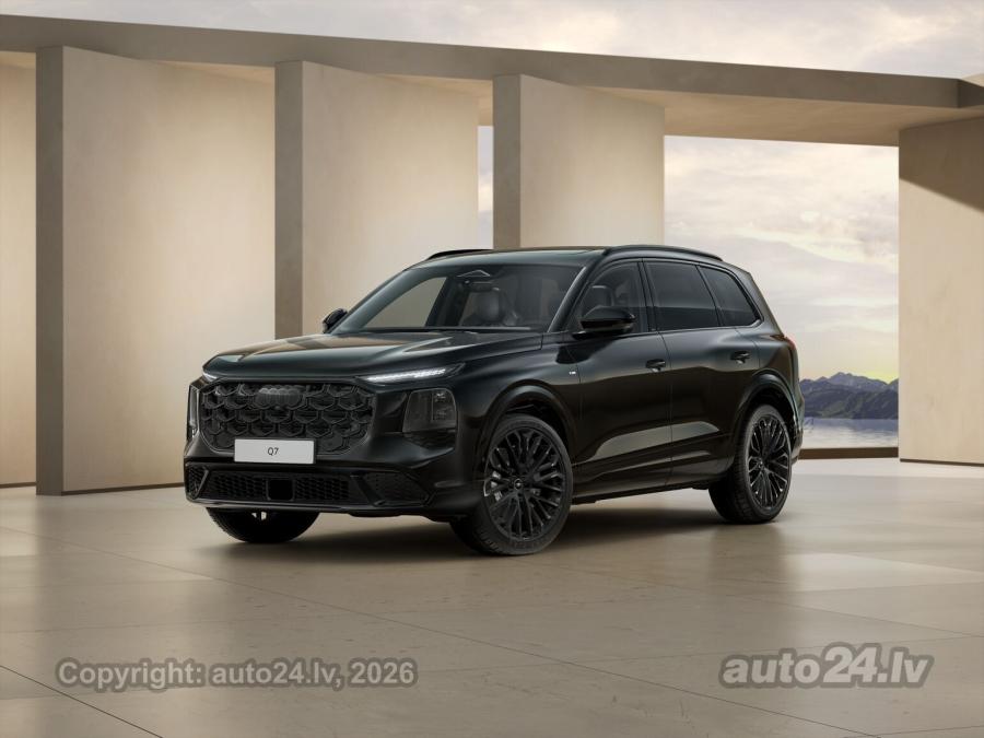 Melns Audi Q7 2026 Tallina, ar dzinēja tilpumu 3.00 L un nobraukumu 10 tūkst. km par 121900 €, foto 1 vietnē AUTOMOTO.COM.LV