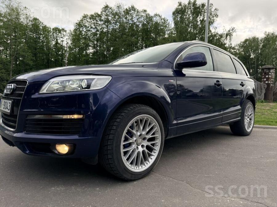 Blue Audi Q7 2007 in Jurmala, with an engine capacity of 3.00 L and mileage of 347 thousand km for 5252 €, photo 3 on AUTOMOTO.COM.LV