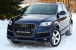 Zils Audi Q7 2013 Petrikaičiai, ar dzinēja tilpumu 3.00 L un nobraukumu 249 tūkst. km par 8199 €, foto  vietnē AUTOMOTO.COM.LV
