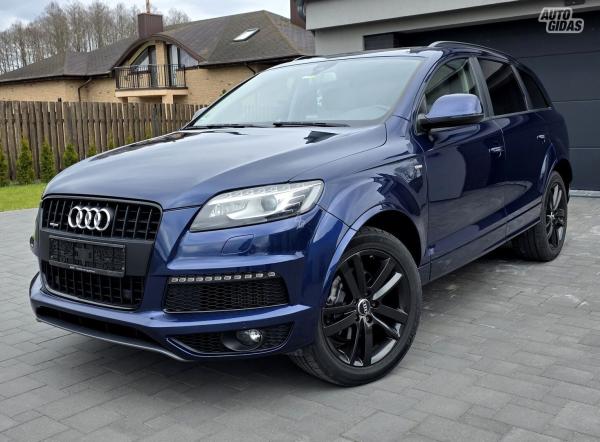 Blue Audi Q7 2013 in Druskininkai, with an engine capacity of 3.00 L and mileage of 258 thousand km for 12150 €, photo 1 on AUTOMOTO.COM.LV