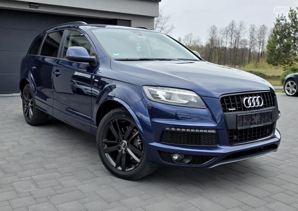 Blue Audi Q7 2013 in Druskininkai, with an engine capacity of 3.00 L and mileage of 258 thousand km for 12150 €, photo 2 on AUTOMOTO.COM.LV