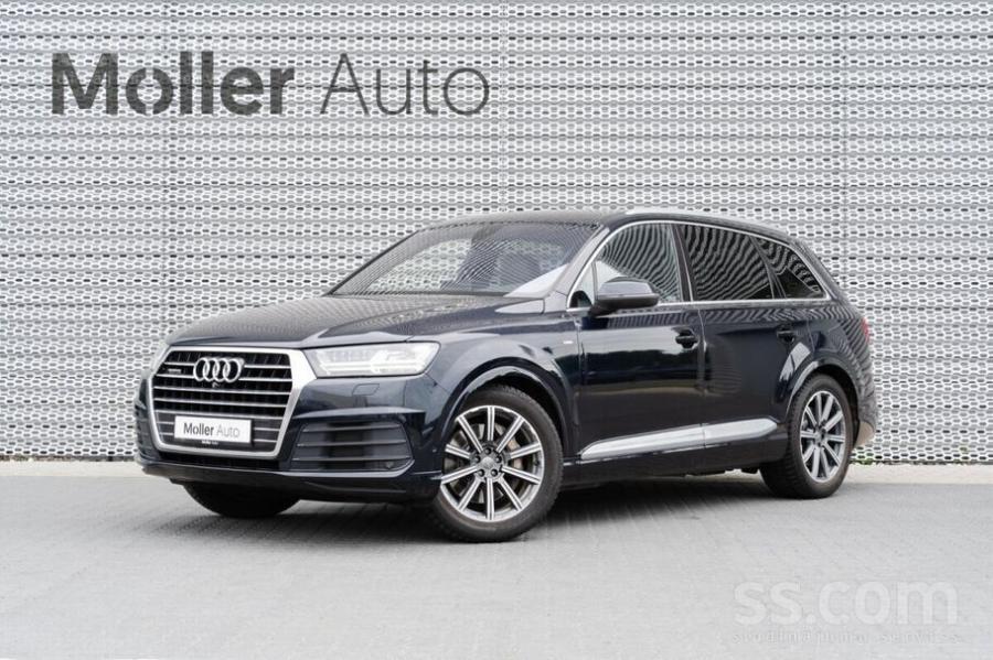 Blue Audi Q7 2015 in Riga, with an engine capacity of 3.00 L and mileage of 259 thousand km for 26700 €, photo 1 on AUTOMOTO.COM.LV