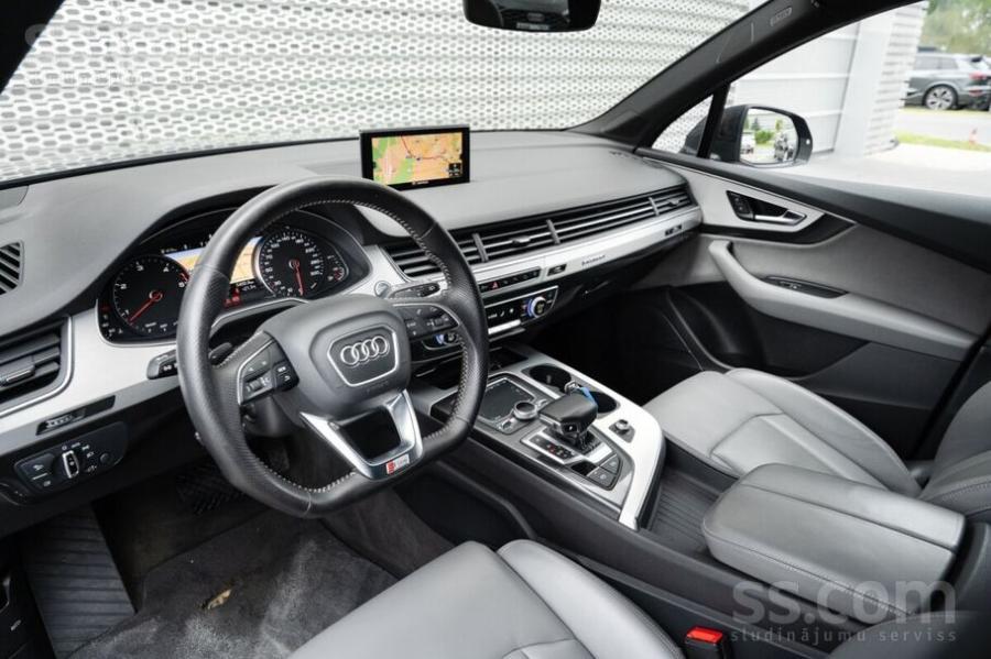 Blue Audi Q7 2015 in Riga, with an engine capacity of 3.00 L and mileage of 259 thousand km for 26700 €, photo 13 on AUTOMOTO.COM.LV