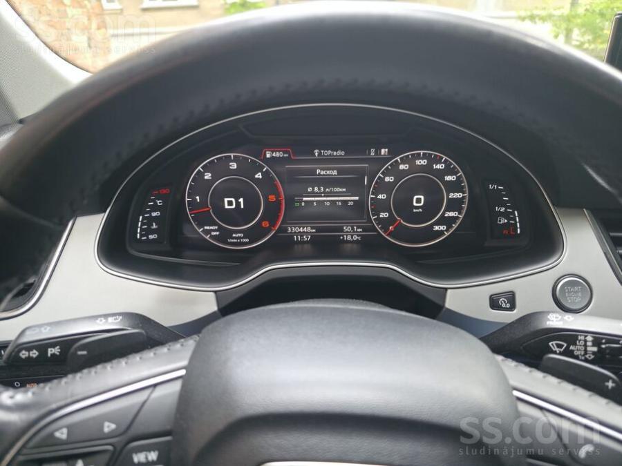 Синий Ауди Ку 7 2016 в Даугавпилс, объемом двигателя 3.00 л и пробегом 330 тыс. км за 19500 €, фото 8 на AUTOMOTO.COM.LV