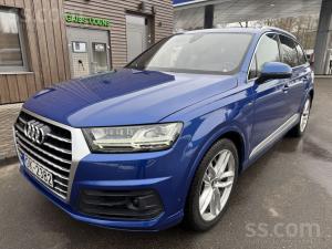 Blue Audi Q7 2016 in Riga, with an engine capacity of 3.00 L and mileage of 143 thousand km for 35700 €, photo  on AUTOMOTO.COM.LV