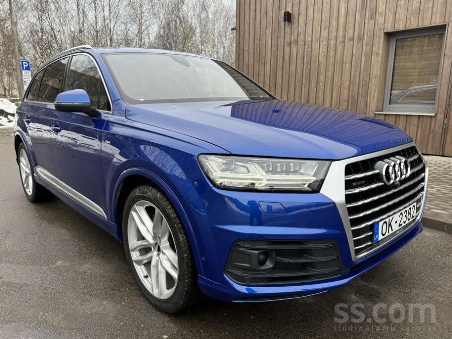 Синий Ауди Ку 7 2016 в Рига, объемом двигателя 3.00 л и пробегом 143 тыс. км за 35700 €, фото 7 на AUTOMOTO.COM.LV