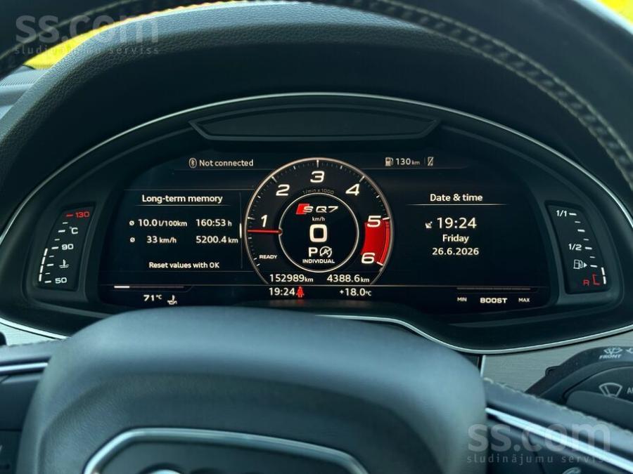 Blue Audi Q7 2016 in Riga, with an engine capacity of 4.00 L and mileage of 153 thousand km for 35499 €, photo 20 on AUTOMOTO.COM.LV
