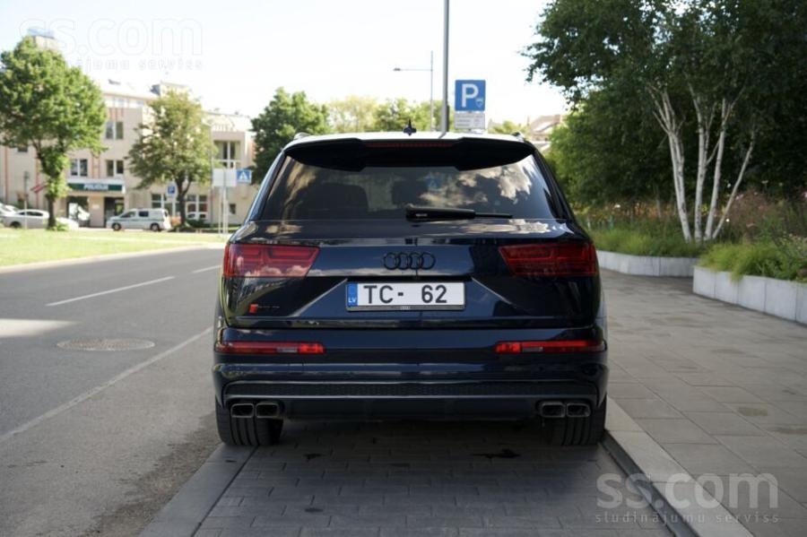 Blue Audi Q7 2016 in Riga, with an engine capacity of 4.00 L and mileage of 154 thousand km for 34599 €, photo 6 on AUTOMOTO.COM.LV