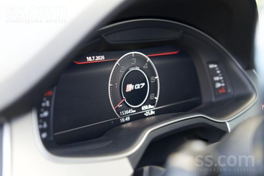 Blue Audi Q7 2016 in Riga, with an engine capacity of 4.00 L and mileage of 154 thousand km for 34599 €, photo 23 on AUTOMOTO.COM.LV