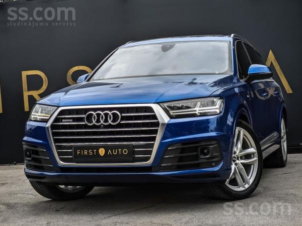 Blue Audi Q7 2016 in Tukums, with an engine capacity of 3.00 L and mileage of 260 thousand km for 25500 €, photo 2 on AUTOMOTO.COM.LV
