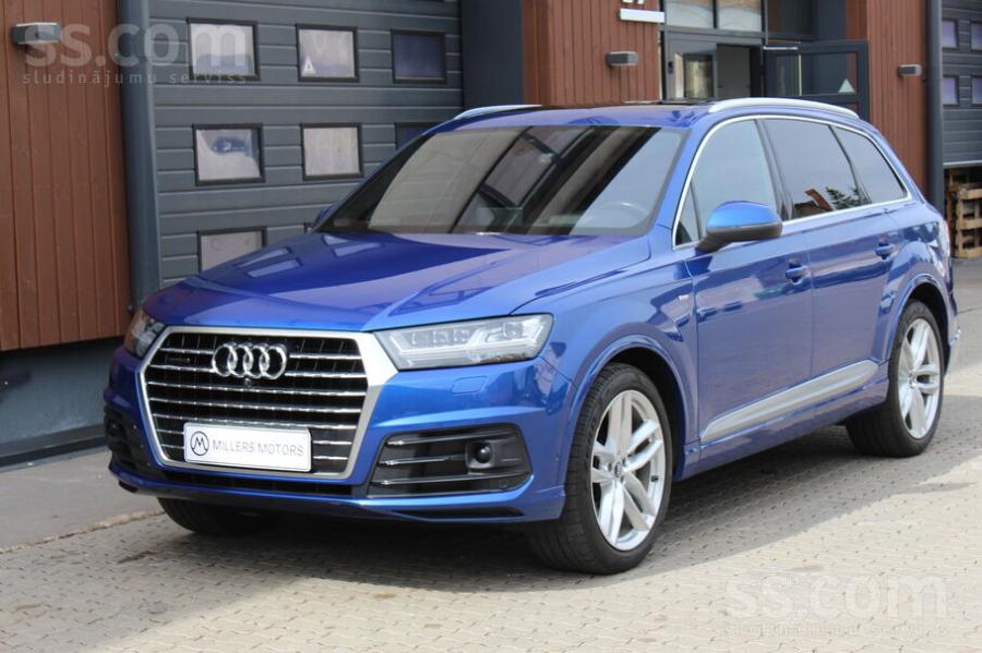 Zils Audi Q7 2016 Rīga, ar dzinēja tilpumu 3.00 L un nobraukumu 145 tūkst. km par 29480 €, foto 1 vietnē AUTOMOTO.COM.LV