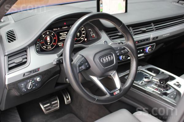 Blue Audi Q7 2016 in Riga, with an engine capacity of 3.00 L and mileage of 145 thousand km for 29480 €, photo 8 on AUTOMOTO.COM.LV