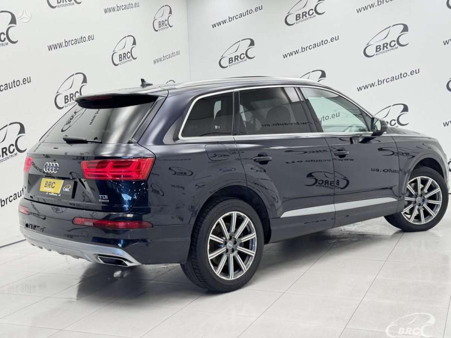 Blue Audi Q7 2018 in Vilnius, with an engine capacity of 2.97 L and mileage of 205 thousand km for 25500 €, photo 4 on AUTOMOTO.COM.LV