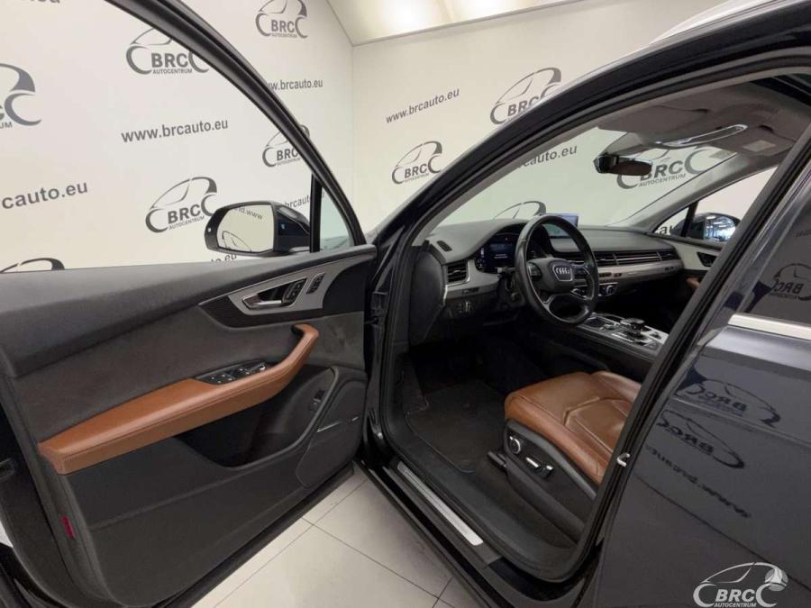 Blue Audi Q7 2018 in Vilnius, with an engine capacity of 2.97 L and mileage of 205 thousand km for 25500 €, photo 24 on AUTOMOTO.COM.LV