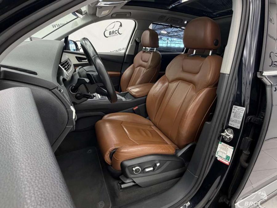 Blue Audi Q7 2018 in Vilnius, with an engine capacity of 2.97 L and mileage of 205 thousand km for 25500 €, photo 28 on AUTOMOTO.COM.LV