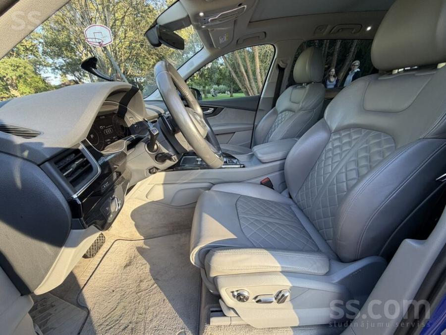 Blue Audi Q7 2018 in Riga, with an engine capacity of 3.00 L and mileage of 172 thousand km for 28900 €, photo 9 on AUTOMOTO.COM.LV