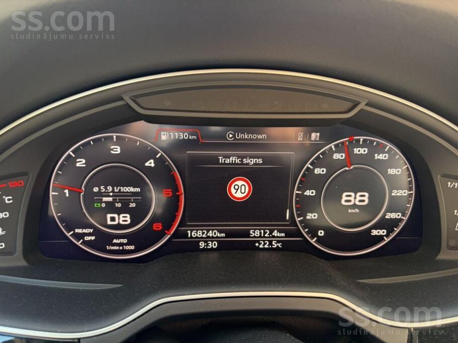 Blue Audi Q7 2018 in Riga, with an engine capacity of 3.00 L and mileage of 172 thousand km for 28900 €, photo 11 on AUTOMOTO.COM.LV