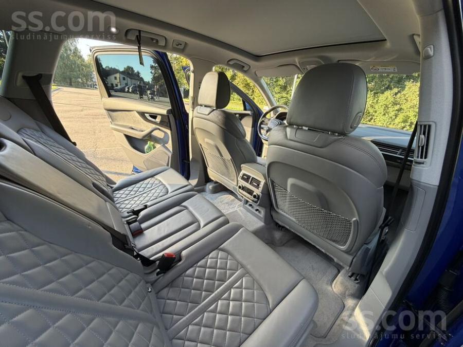 Blue Audi Q7 2018 in Riga, with an engine capacity of 3.00 L and mileage of 172 thousand km for 28900 €, photo 19 on AUTOMOTO.COM.LV