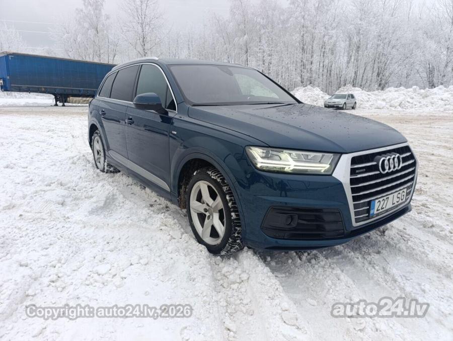 Blue Audi Q7 2019 in Tallinn, with an engine capacity of 3.00 L and mileage of 102 thousand km for 43000 €, photo 1 on AUTOMOTO.COM.LV