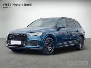 Blue Audi Q7 2021 in Riga, with an engine capacity of 3.00 L and mileage of 128 thousand km for 34300 €, photo  on AUTOMOTO.COM.LV