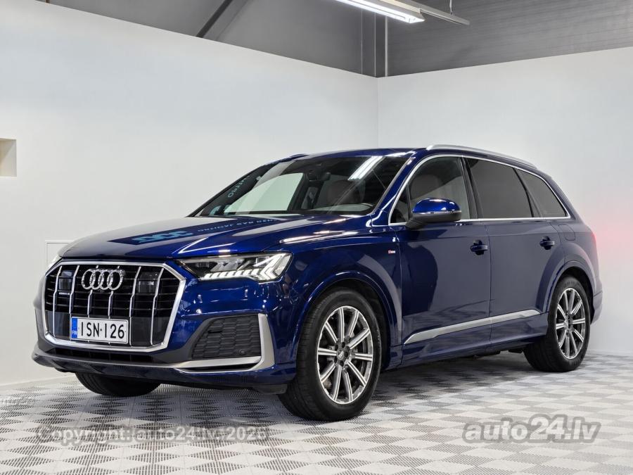 Zils Audi Q7 2021 Pērnava, ar dzinēja tilpumu 3.00 L un nobraukumu 43 tūkst. km par 43900 €, foto 1 vietnē AUTOMOTO.COM.LV
