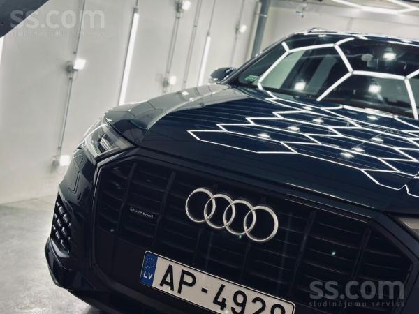 Blue Audi Q7 2022 in Riga, with an engine capacity of 3.00 L and mileage of 55 thousand km for 43000 €, photo 1 on AUTOMOTO.COM.LV
