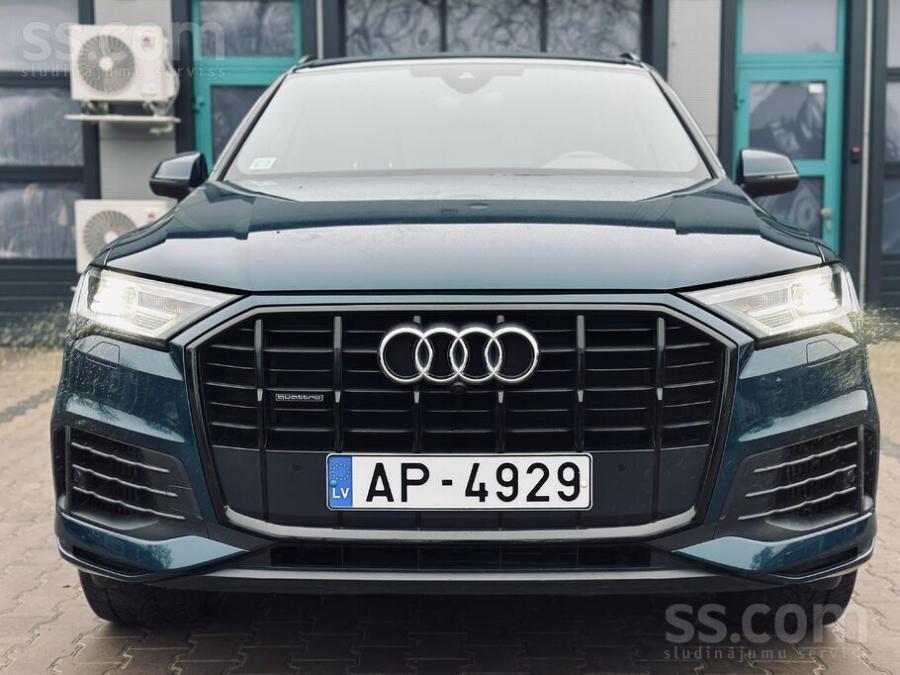 Blue Audi Q7 2022 in Riga, with an engine capacity of 3.00 L and mileage of 55 thousand km for 43000 €, photo 20 on AUTOMOTO.COM.LV